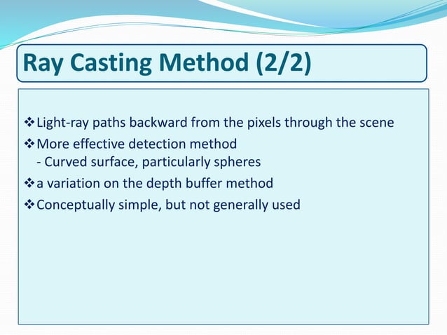 Ray casting algorithm by mhm | PPTX | 3-D Graphics | Computer Software and Applications