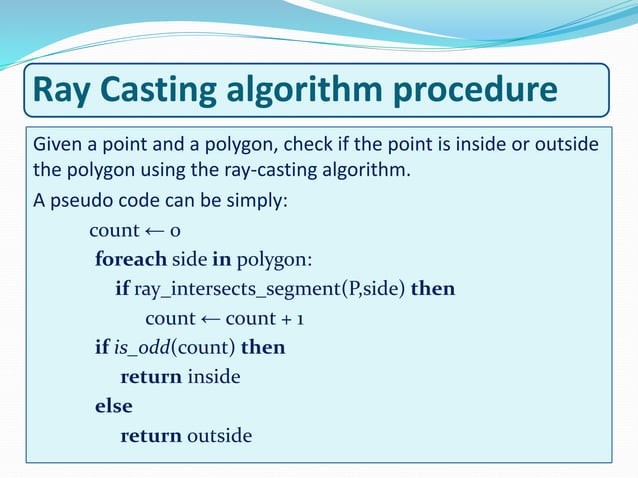 Ray casting algorithm by mhm | PPTX | 3-D Graphics | Computer Software ...