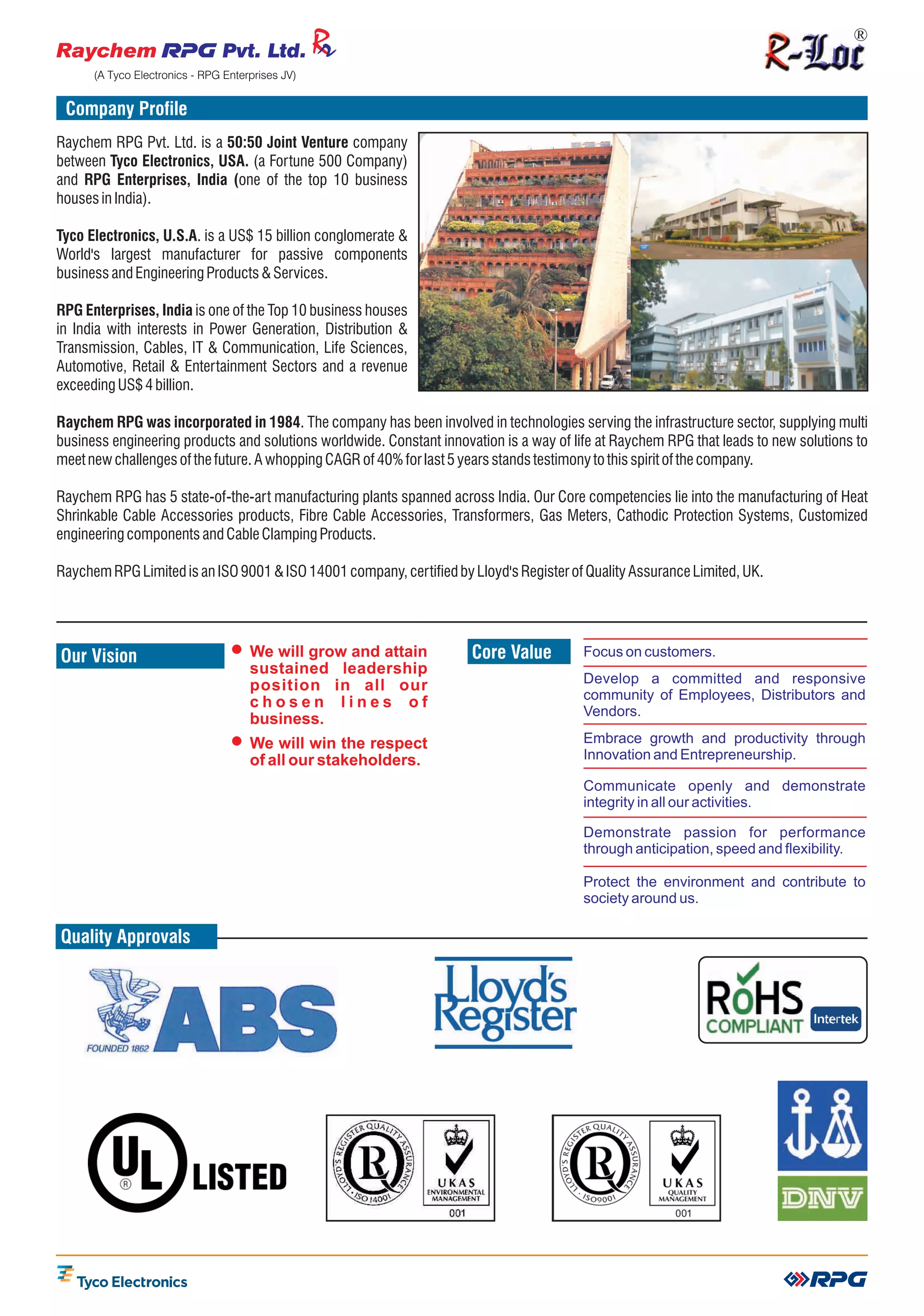 Raychem rpg cable tie stockist - SAUDI ARABIA - AKBAR TRADING | PDF