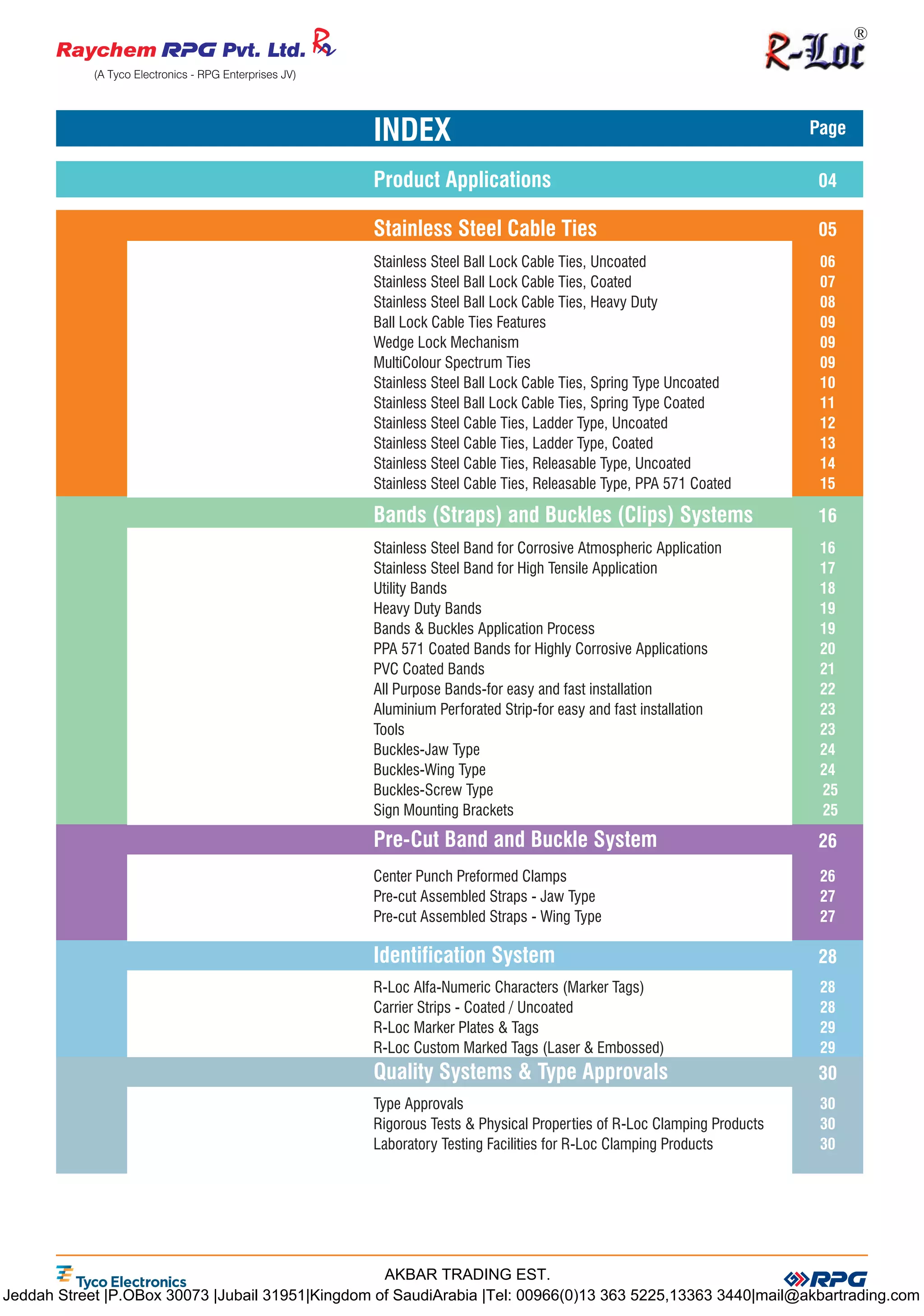 Raychem rpg cable tie stockist - SAUDI ARABIA - AKBAR TRADING | PDF
