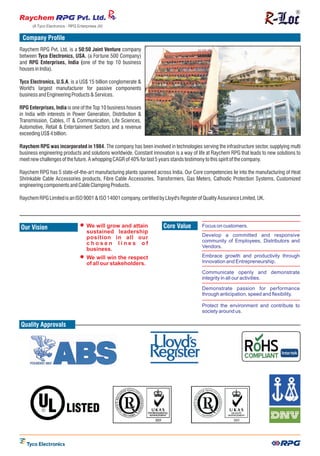 Raychem rpg cable tie stockist - SAUDI ARABIA - AKBAR TRADING | PDF