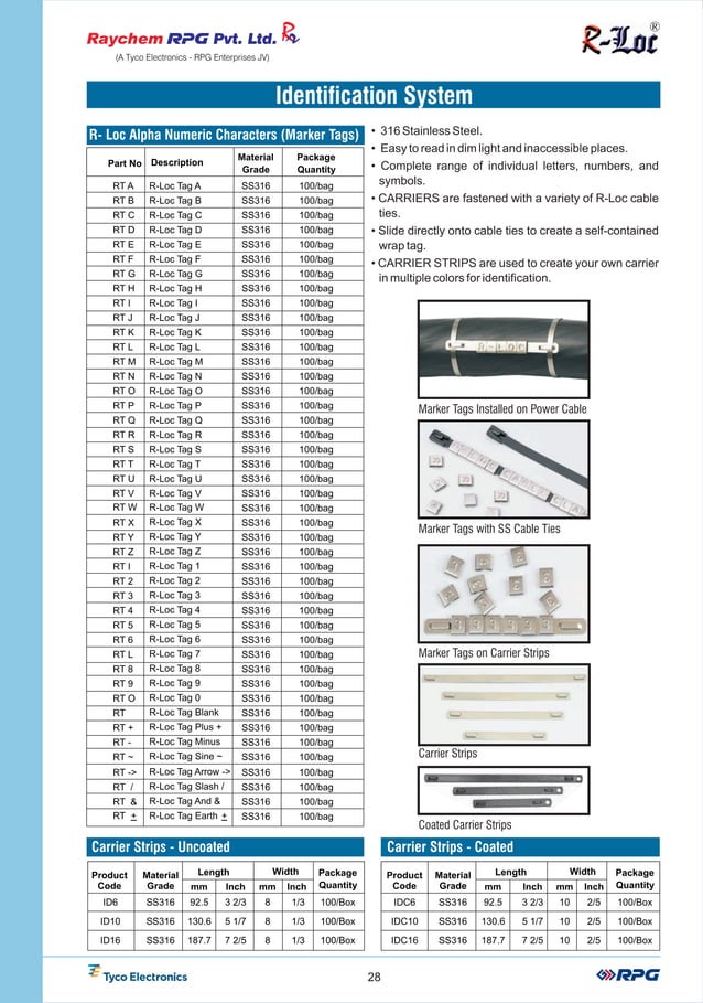 Raychem rpg cable tie stockist - SAUDI ARABIA - AKBAR TRADING | PDF