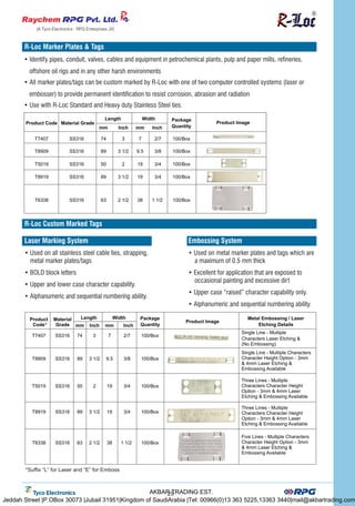 Raychem rpg cable tie stockist - SAUDI ARABIA - AKBAR TRADING | PDF