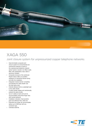 Raychem Tyco XAGA 550 Joint Closure (Unpressurized Copper Telephone ...