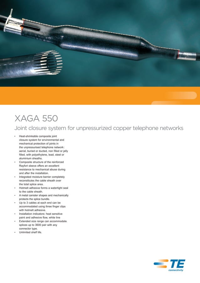 Raychem Tyco XAGA 550 Joint Closure (Unpressurized Copper Telephone ...