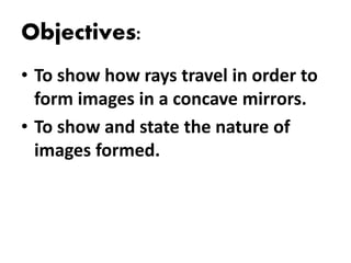 Ray diagram in concave mirrors | PPTX