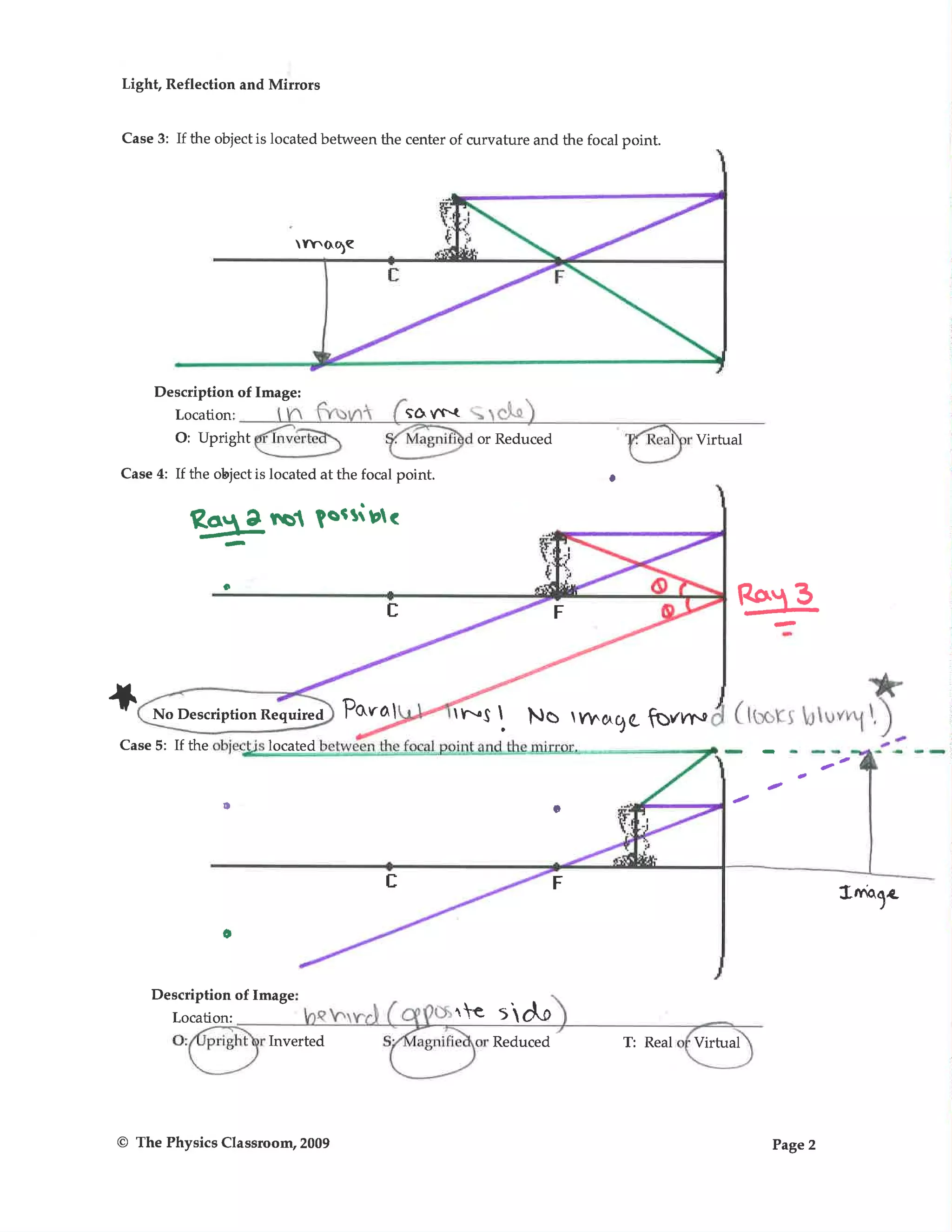 Ray diagram practice packet key | PDF