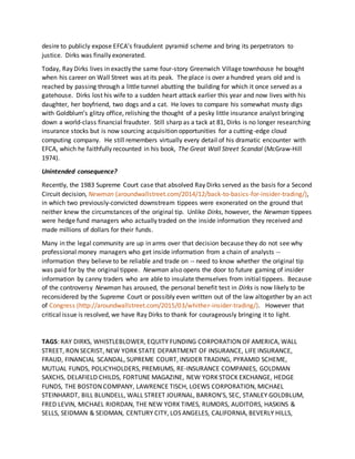 Ray Dirks, Whistleblower | DOCX