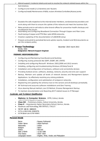 Rayees resume | DOCX