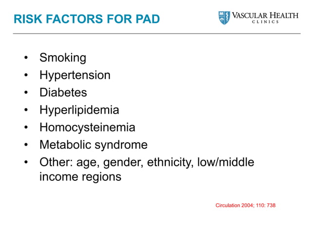 Peripheral Artery Disease: Risk Factor Modification | PPT