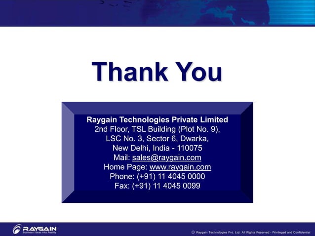 Raygain Information Technology Overview | PPT