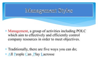 Management styles | PPT
