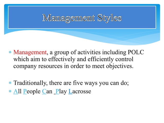 Management styles | PPT