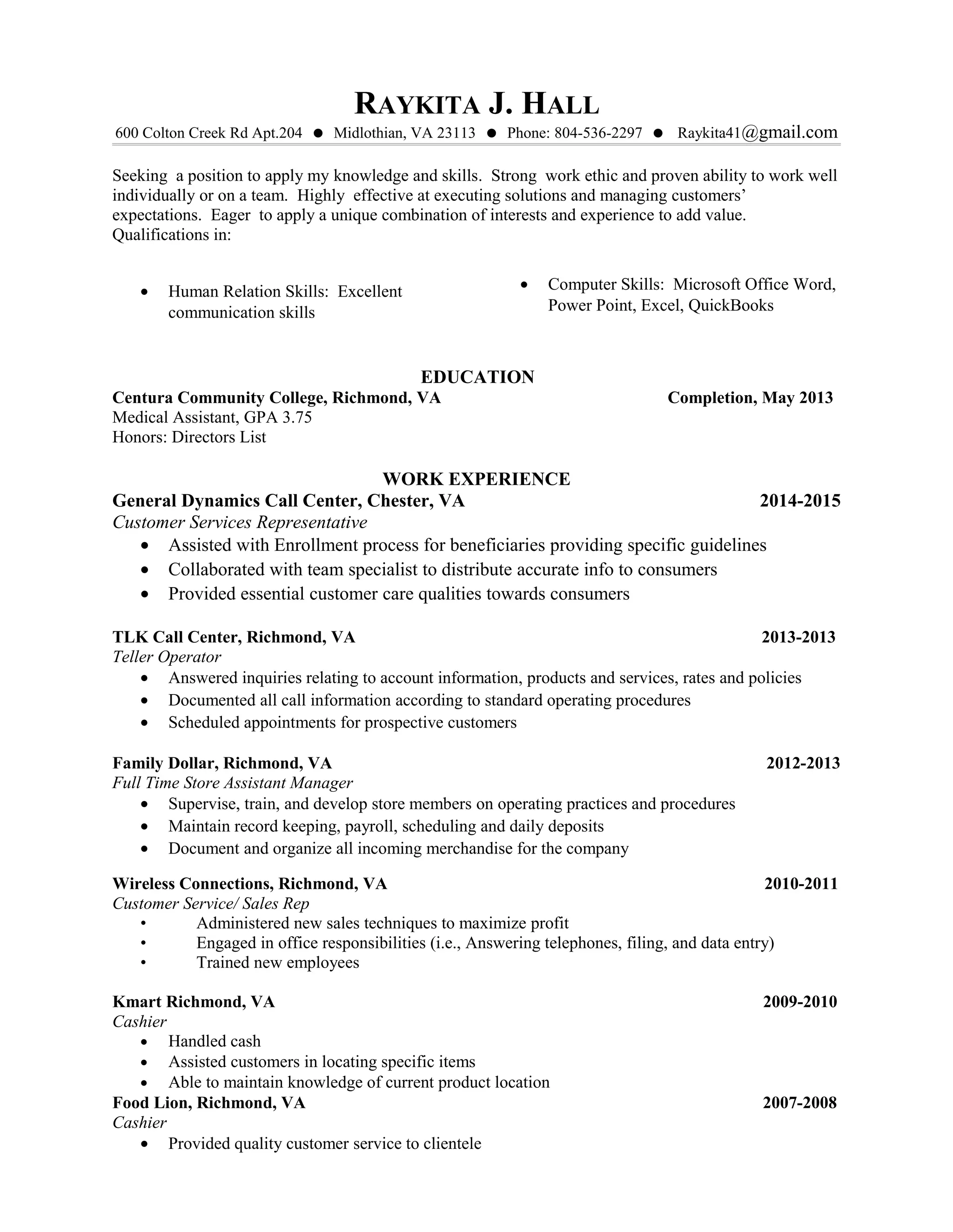 Raykita master resume | DOC