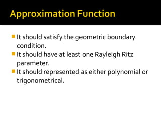 Rayleigh Ritz Method | PPT