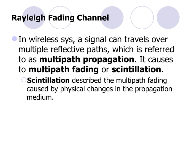 Rayleigh Fading Channel In Mobile Digital Communication System | PPT ...