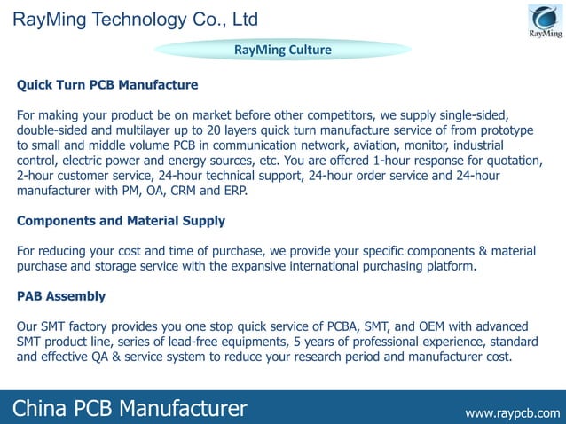 Ray ming profile | PPT