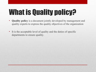 Quality Policy in Raymond | PPT