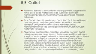 Raymond bernard cattell | PPTX