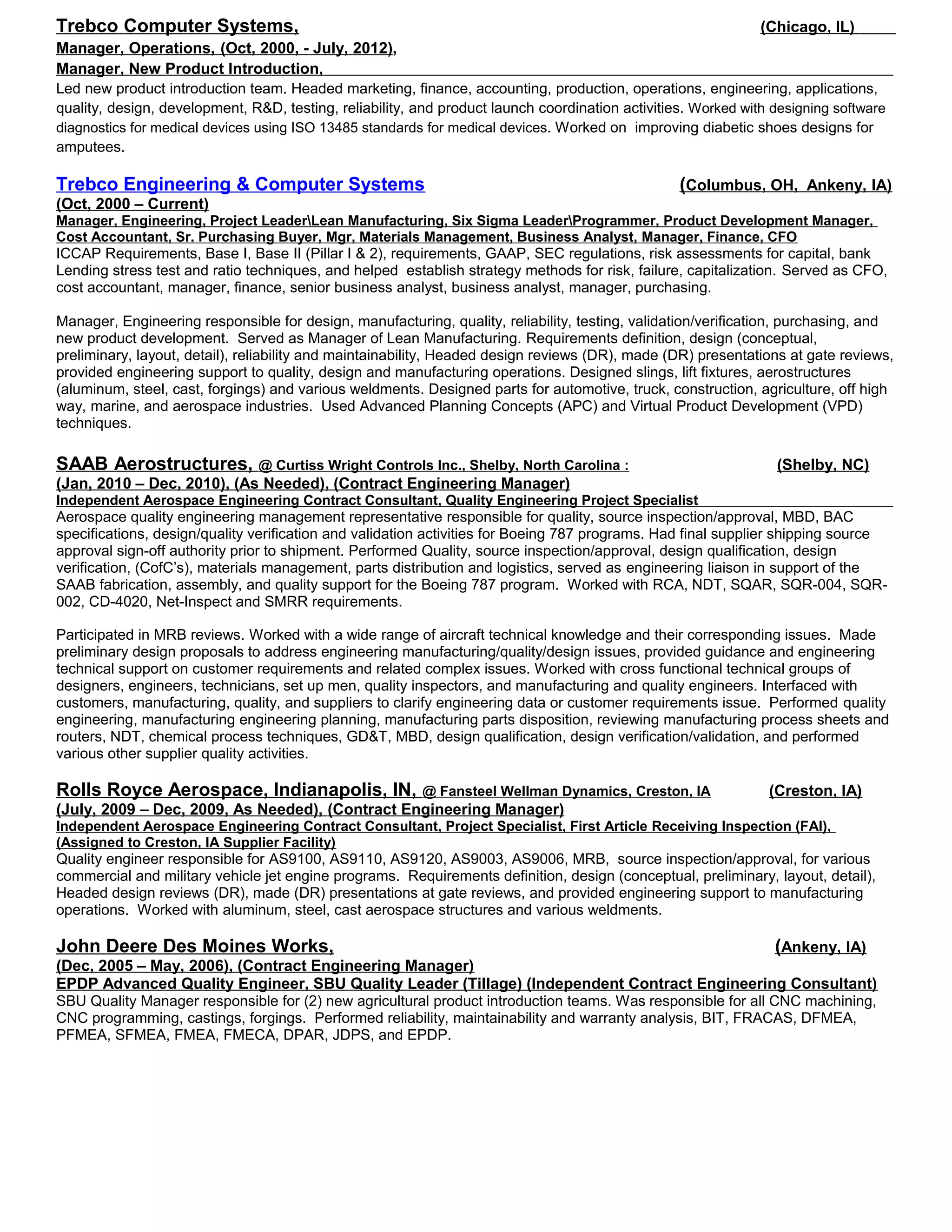 Professor Raymond Buck Latest Resume [01 17-15]