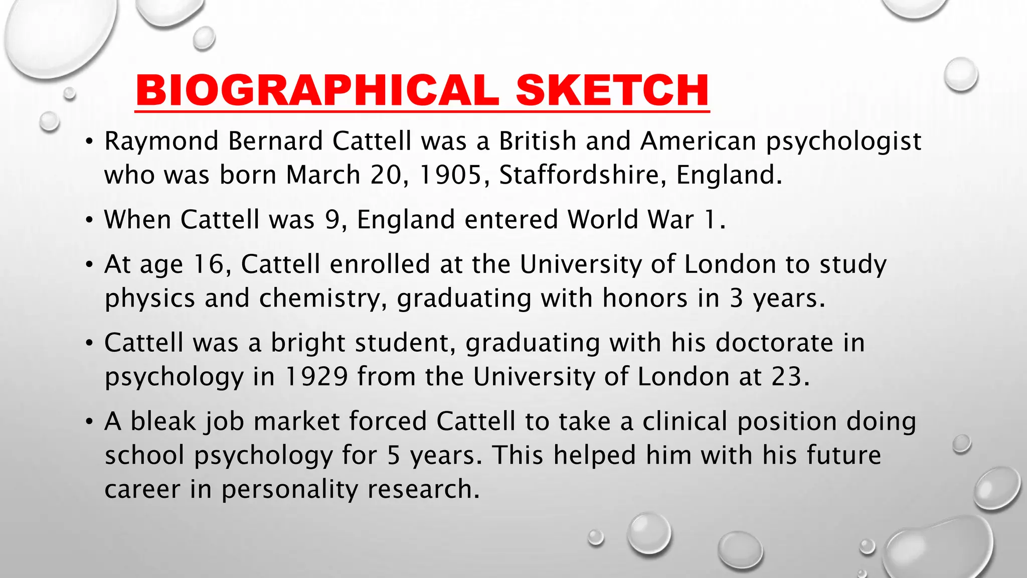 Raymond cattell [autosaved] | PPTX