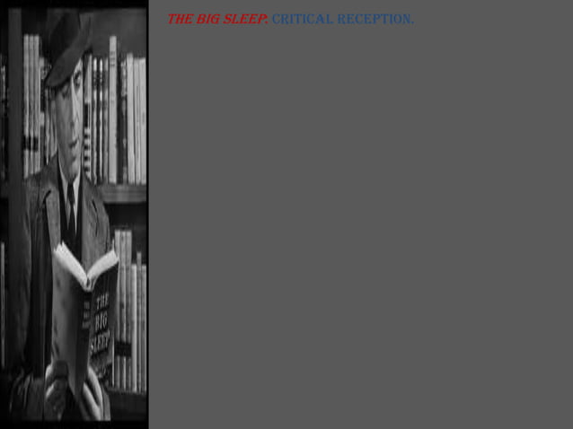 Raymond Chandler's The Big Sleep | PPTX | Fiction | Books and Literature