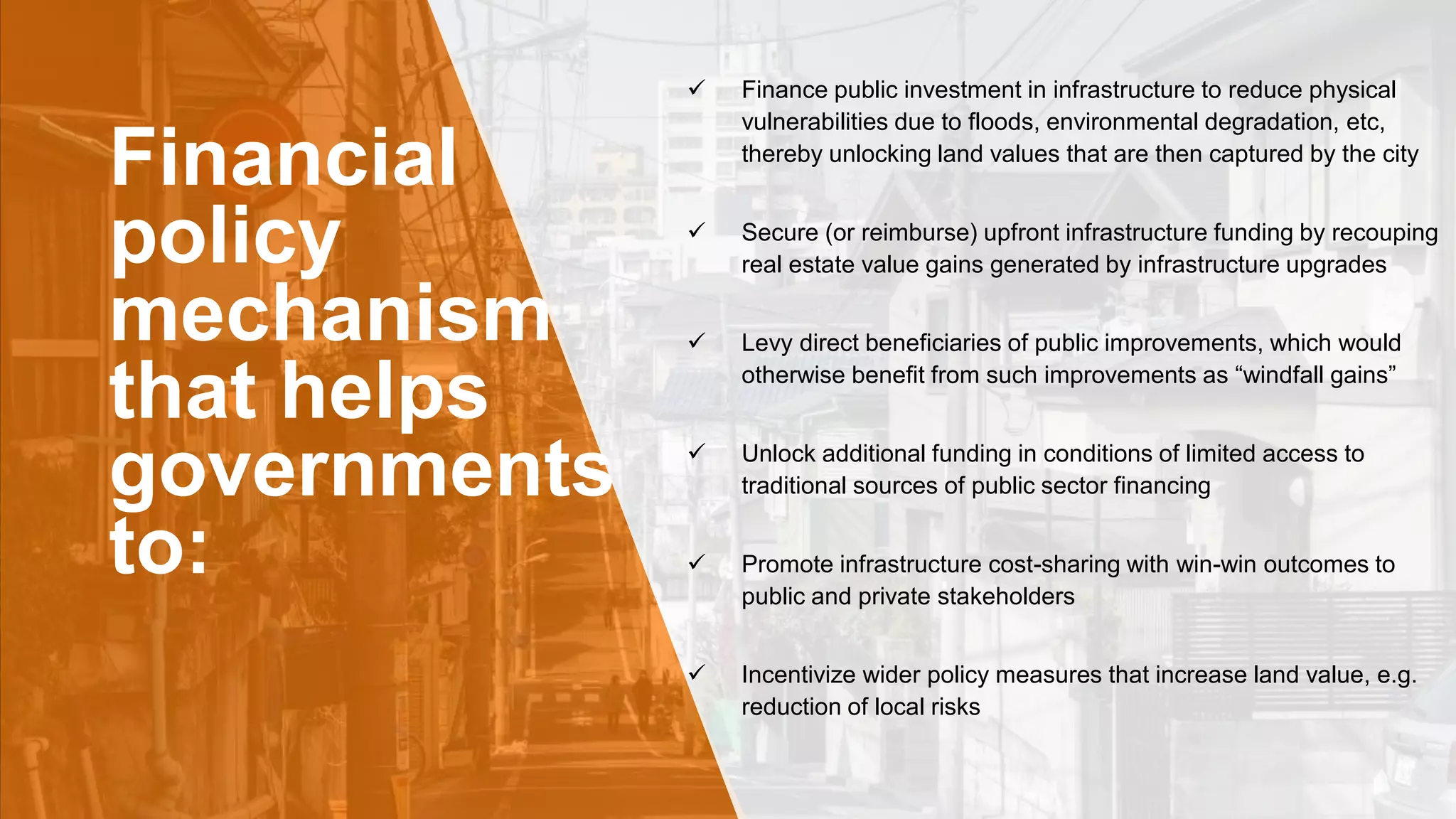 Raymond gindi - land value capture investment in infrastructure | PPT