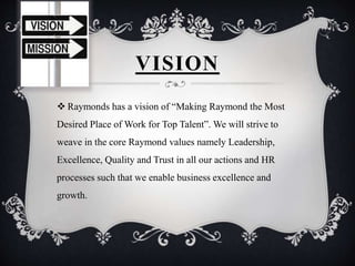 Raymonds the complete man | PPTX