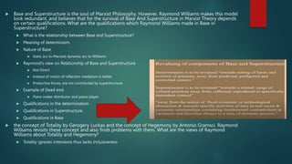 Raymond_willams. Phd scholar Amna farooqpptx | PPTX