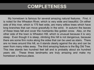 Characteristic of a paragraph:completeness | PPTX