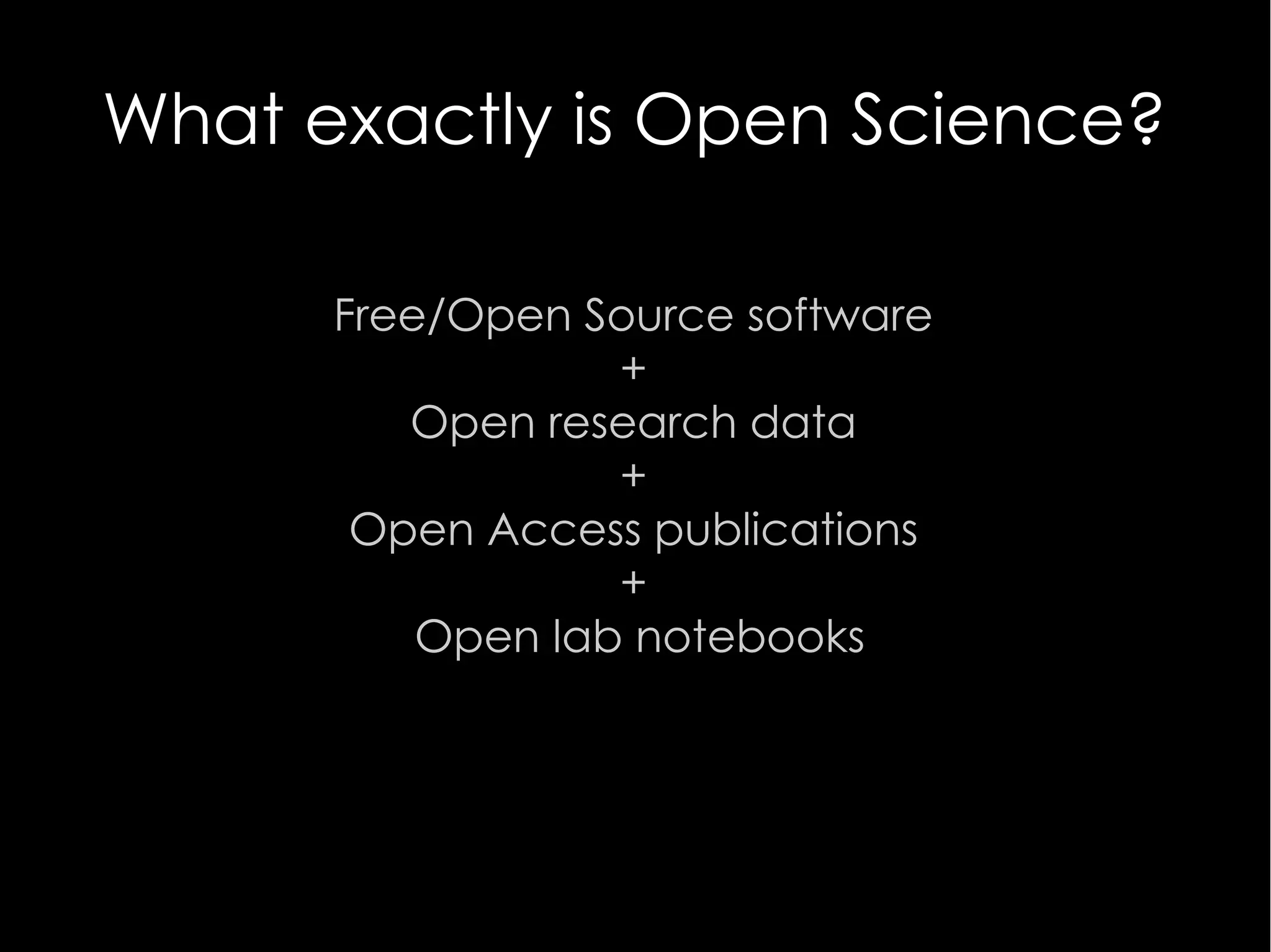 Open Data in Science & Research -- Open World Forum 2013, Public ...