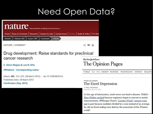 Open Data in Science & Research -- Open World Forum 2013, Public ...