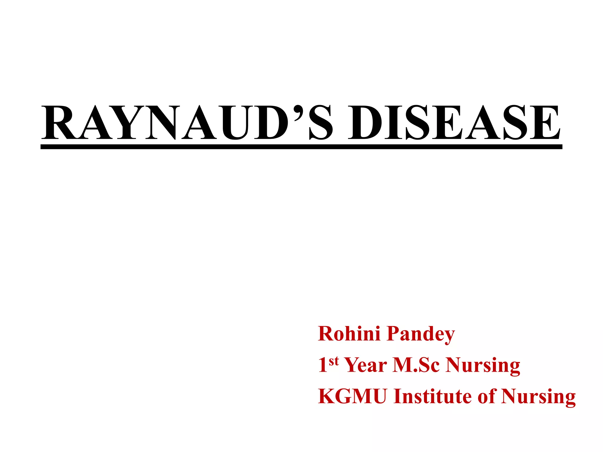 Raynauds | PPT