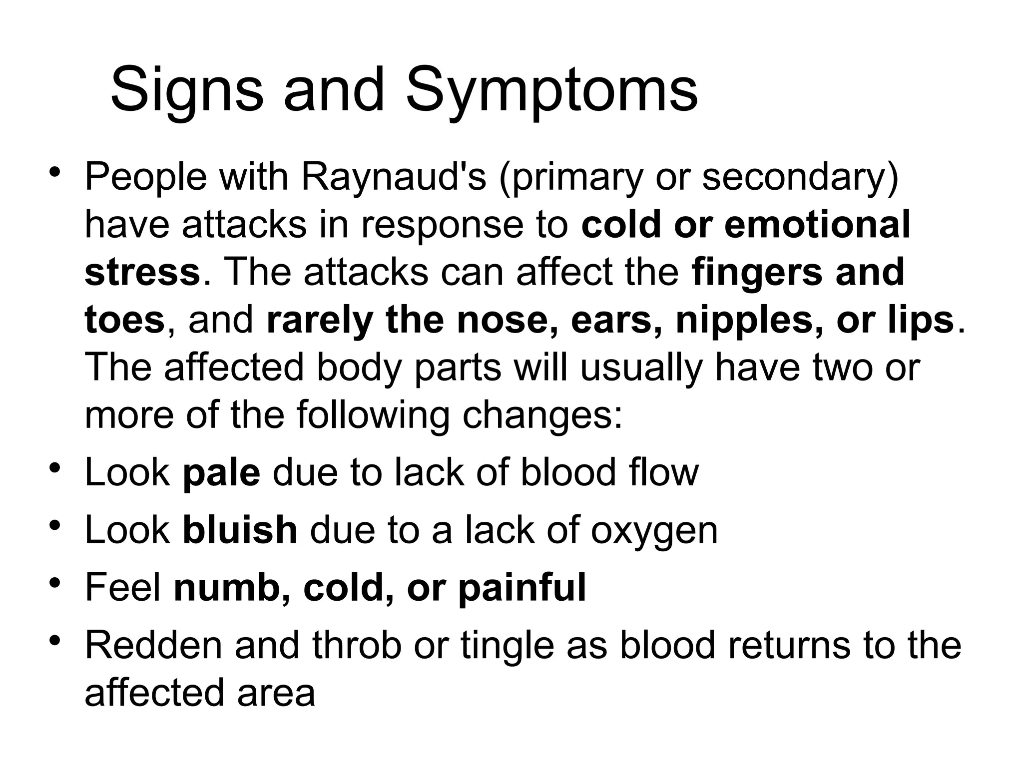 Raynaud's Disease presentation in detail | PPT