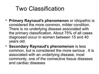 Raynaud's Disease presentation in detail | PPT