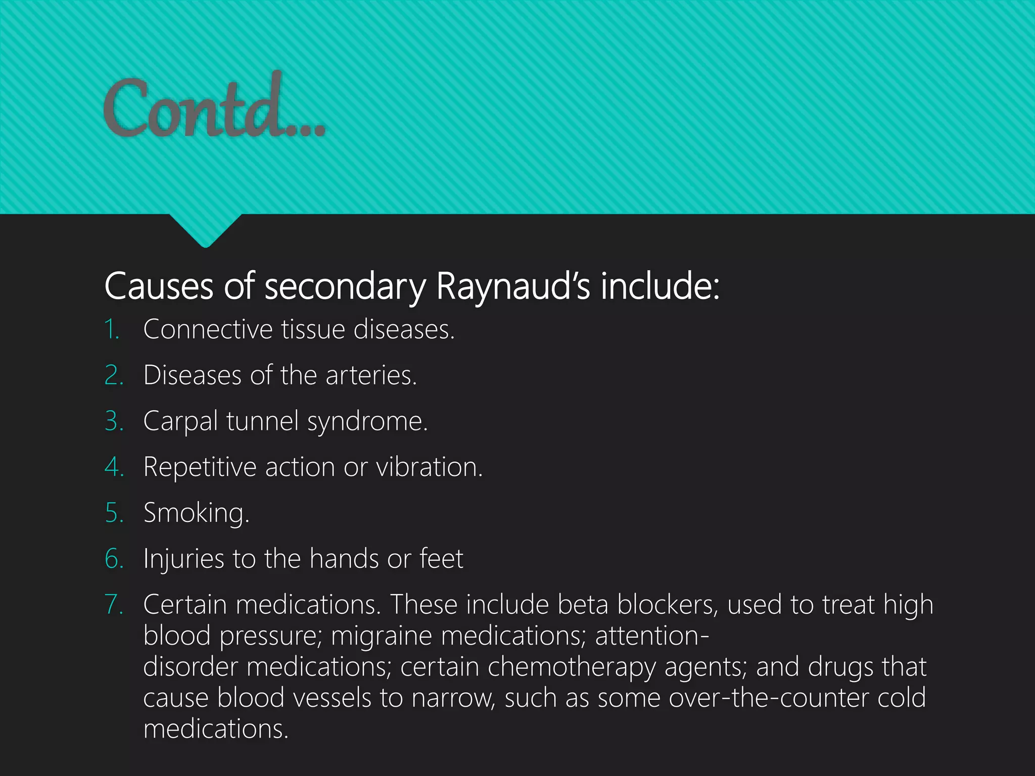 Nursing management Of patients with Raynaud's disease | PPTX