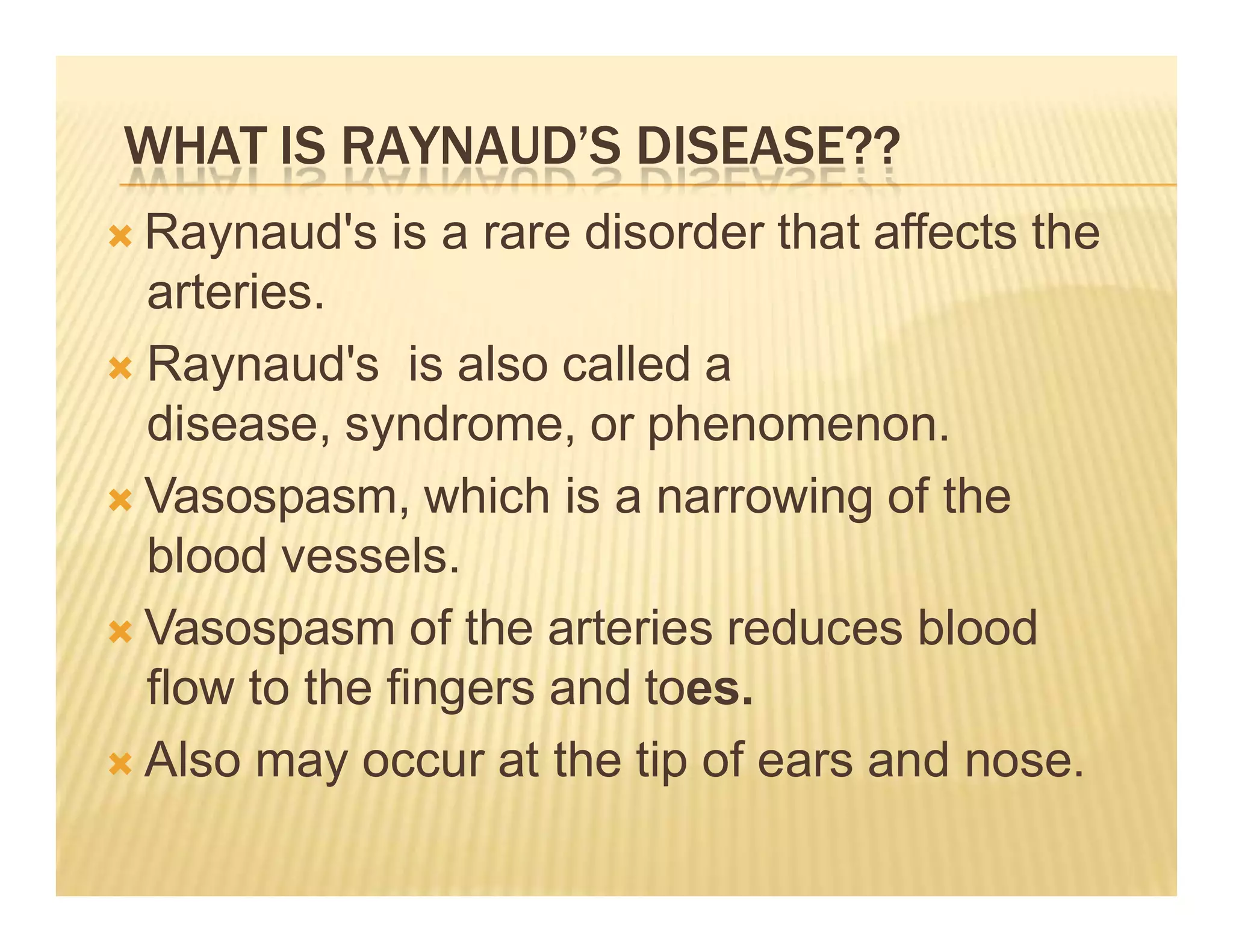 Raynauds disease By_A. Raju_Yadav | PDF