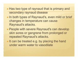 Raynauds disease By_A. Raju_Yadav | PDF