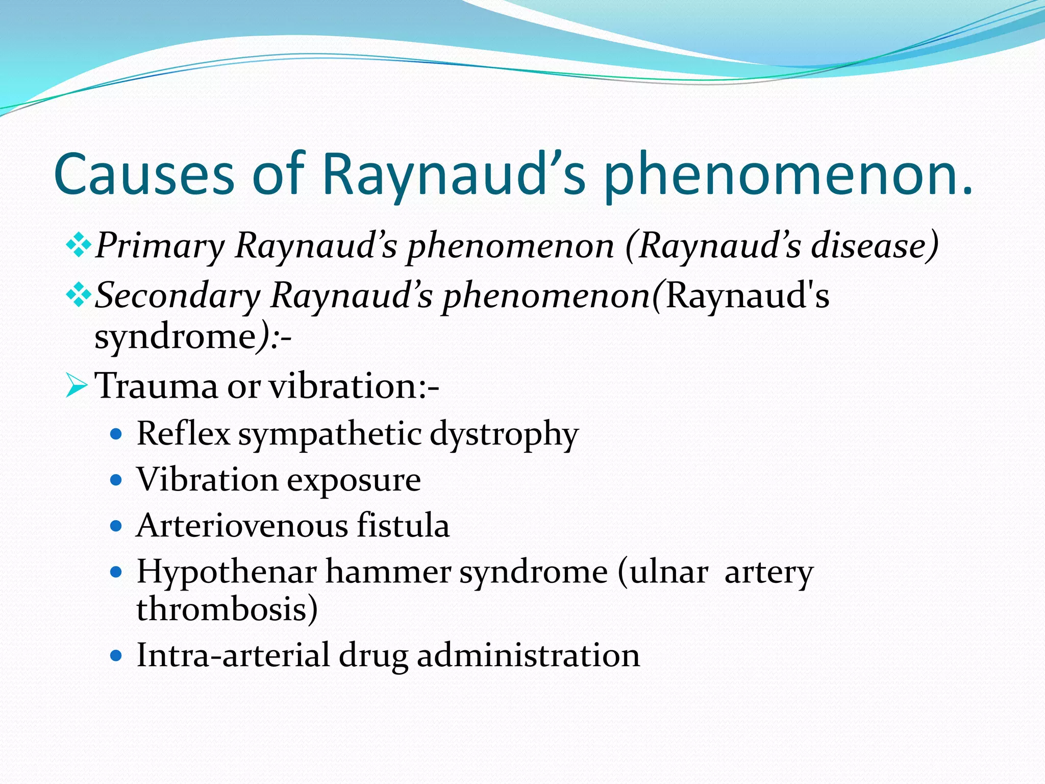 Raynaud's phenomenon | PPTX
