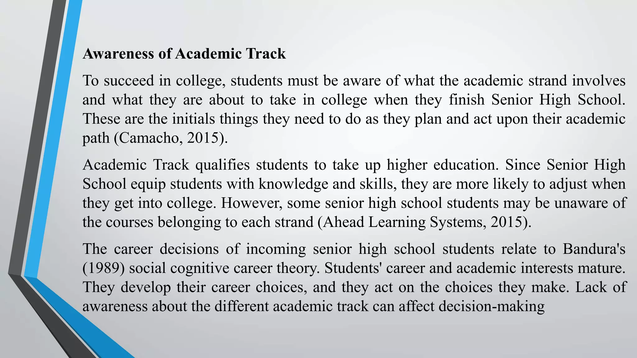 EXPECTATIONS OF GRADE 10 STUDENTS ABOUT SENIOR HIGH SCHOOL ACADEMIC TRACK | PPTX