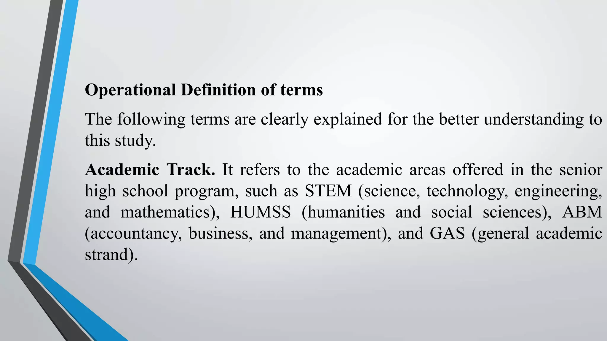 EXPECTATIONS OF GRADE 10 STUDENTS ABOUT SENIOR HIGH SCHOOL ACADEMIC ...