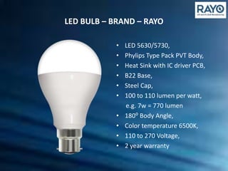 Rayo distributorship quotation | PPT