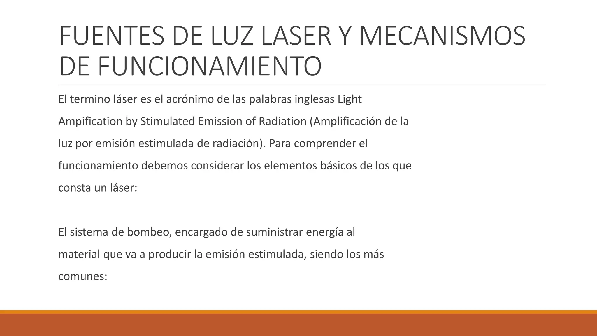 ¿Cómo funcionan los rayos láser? | PPTX