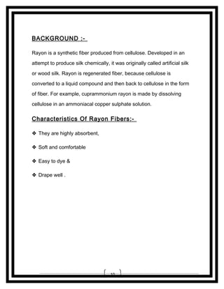 CBSE Class XII practical project on Rayon threads | DOC
