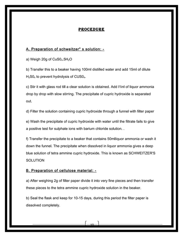 CBSE Class XII practical project on Rayon threads | DOC | Chemistry ...