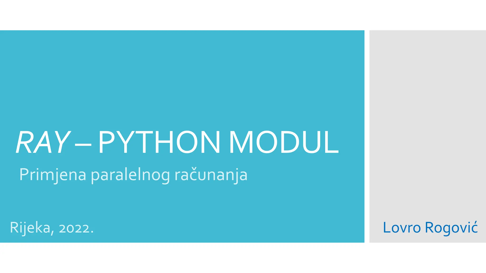 RAY – PYTHON MODUL programming tool.pptx