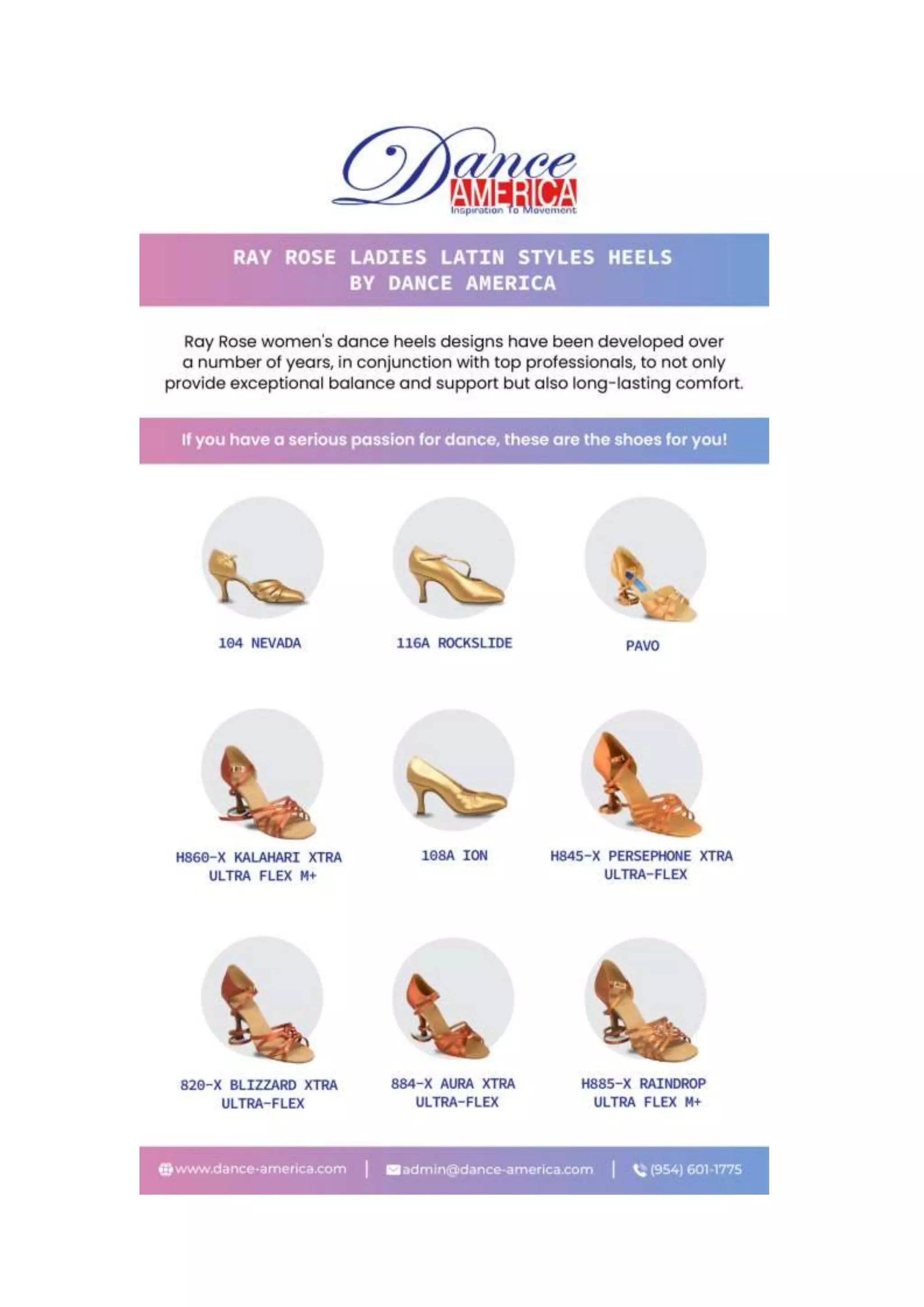 RAY ROSE LADIES LATIN STYLES HEELS BY DANCE AMERICA | DOCX