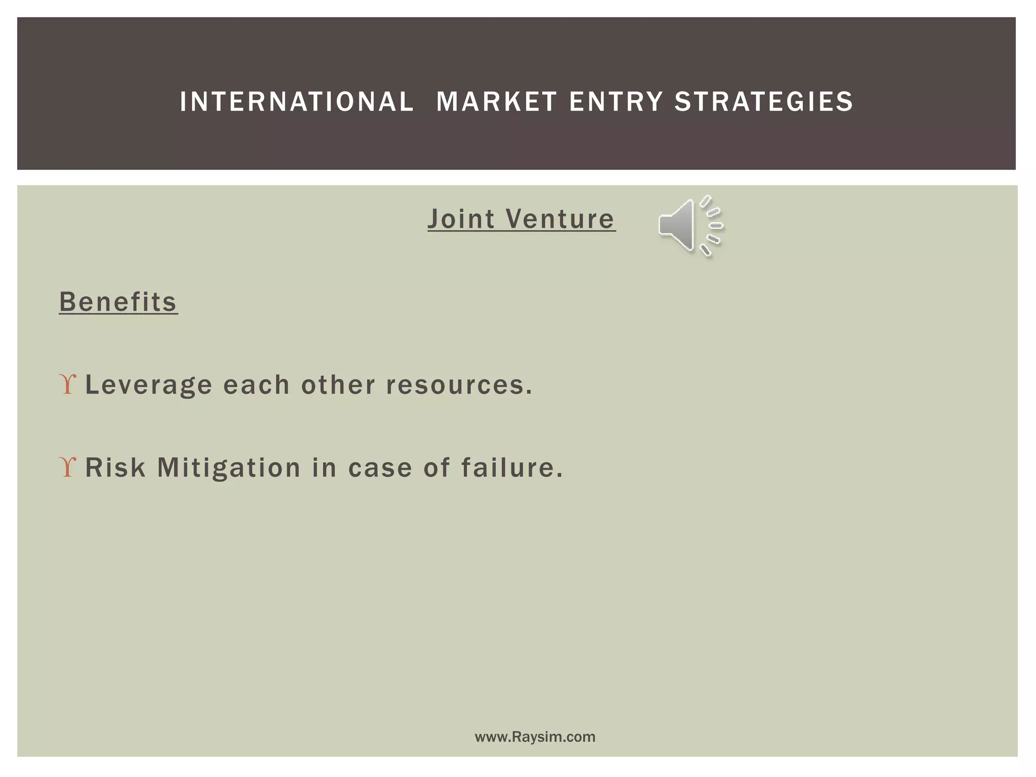 International Market Entry Strategies | PPTX