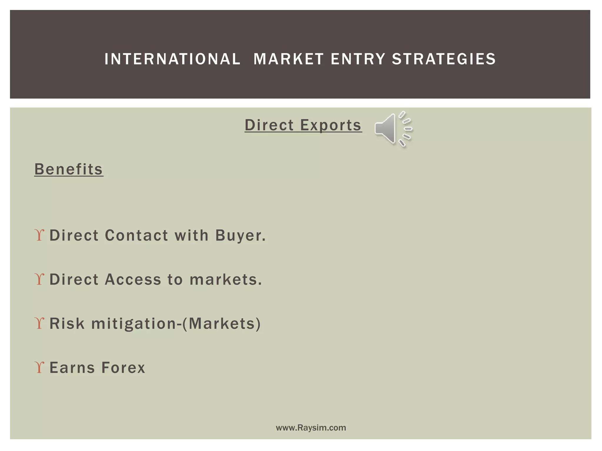 International Market Entry Strategies | PPTX