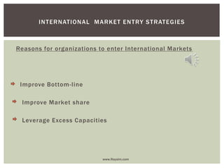 International Market Entry Strategies | PPTX